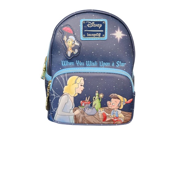 Loungefly | Bags | New Loungefly Backpack Pinocchio Blue Fairy Disney ...